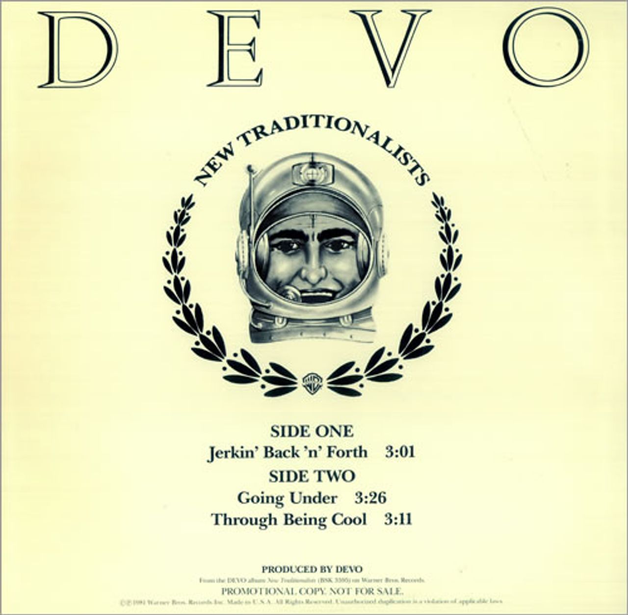 Devo Jerkin' Back & Forth US Promo 12" vinyl — RareVinyl.com