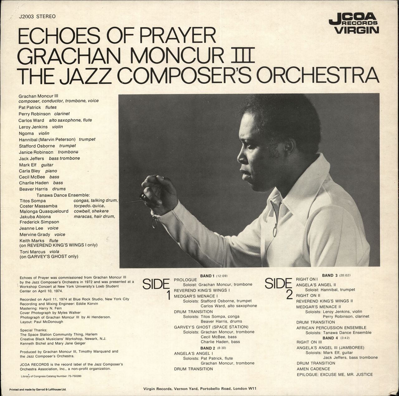 Grachan Moncur III Echoes Of Prayer UK Vinyl LP — RareVinyl.com