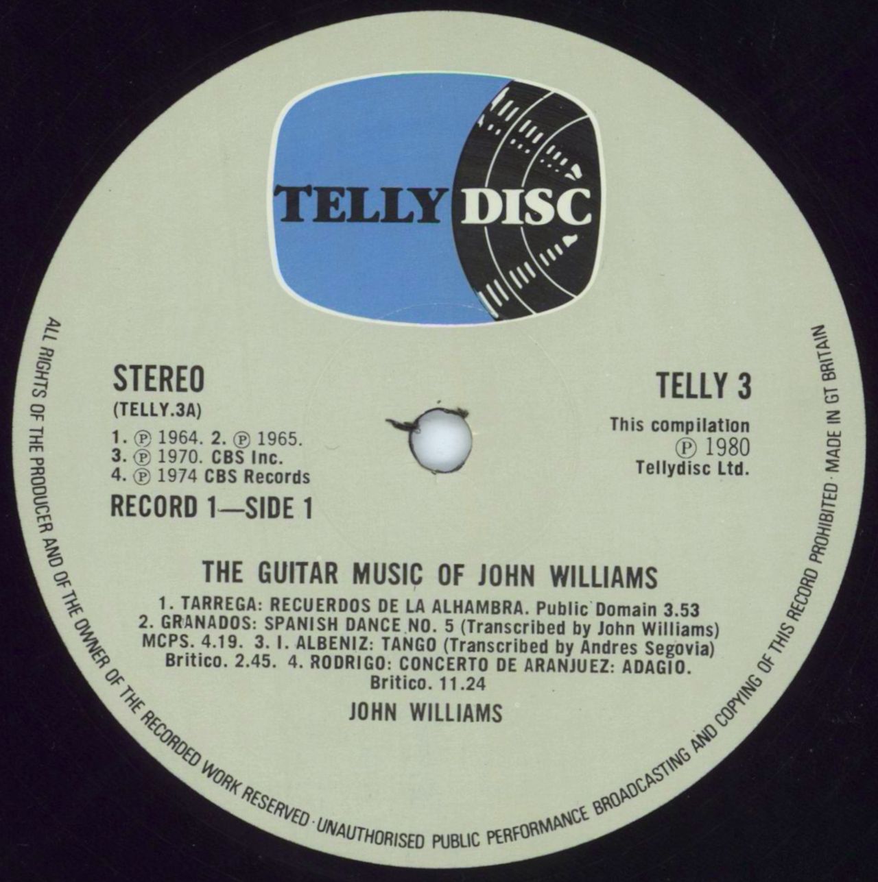 John Williams (Guitarist) The Guitar Music Of John Williams UK 2-LP vi ...