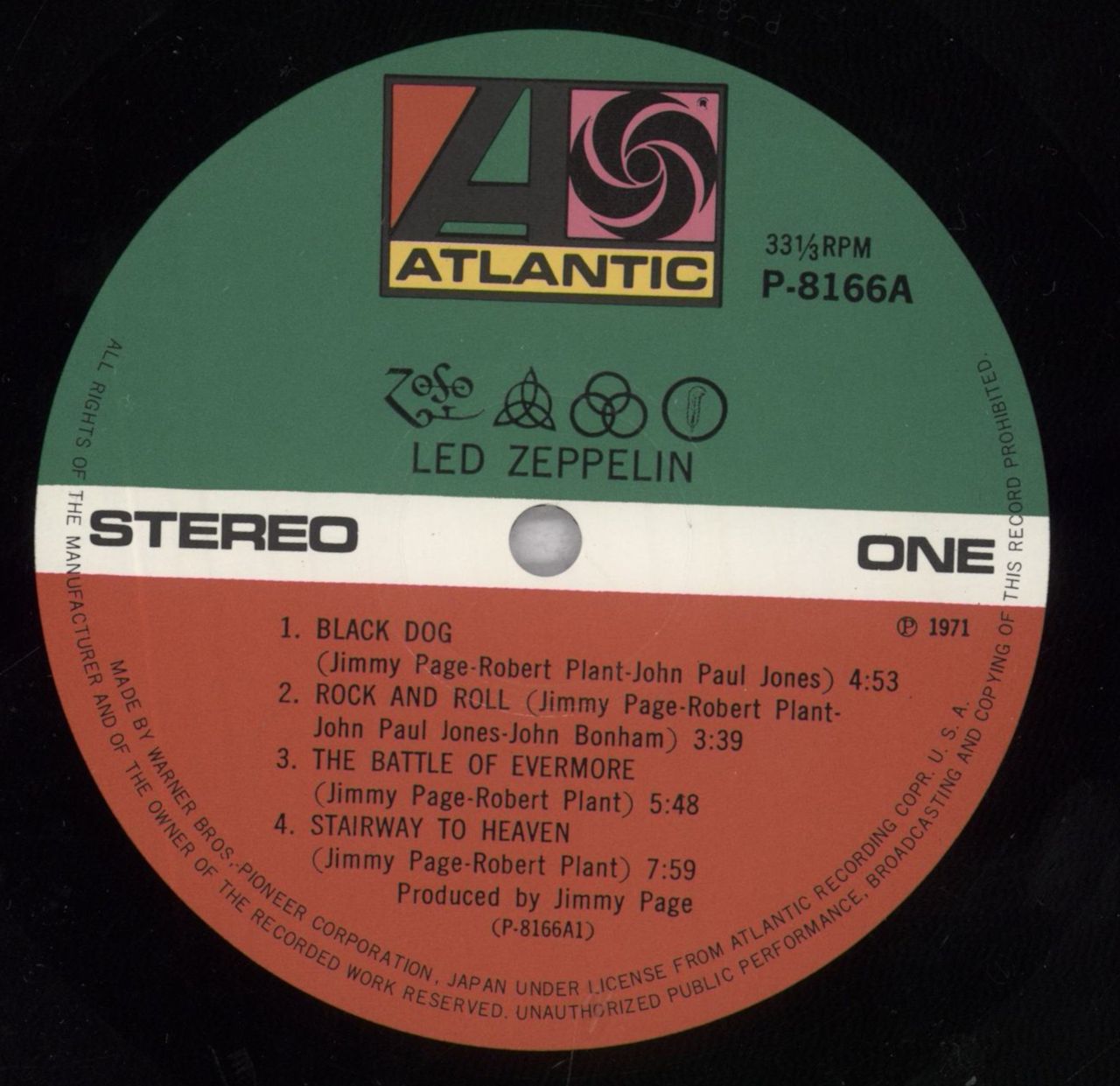 Led Zeppelin Led Zeppelin IV - 1st + Star Card Japanese Vinyl LP ...