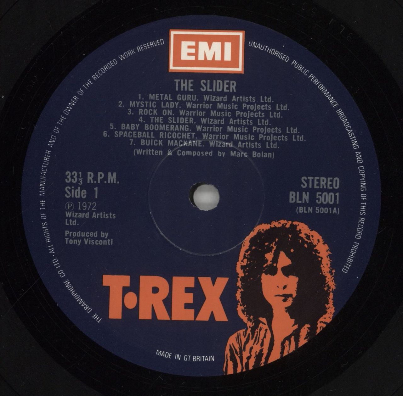 T-Rex / Tyrannosaurus Rex The Slider UK Vinyl LP — RareVinyl.com