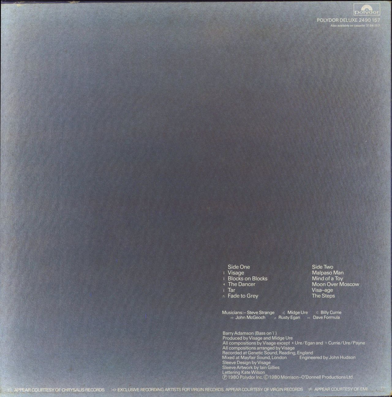 Visage Visage UK Vinyl LP — RareVinyl.com