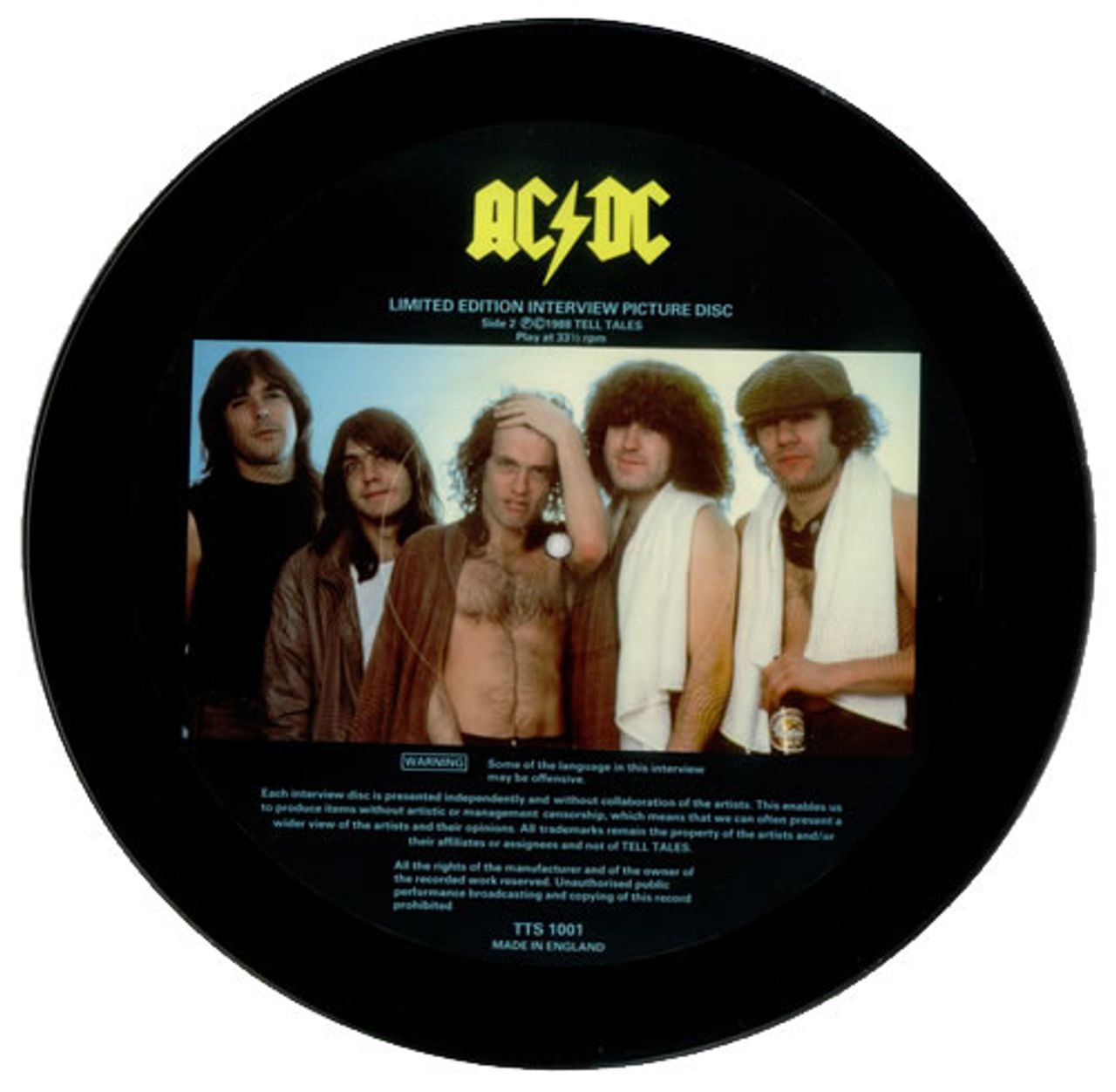 AC/DC Interview Picture Disc UK Picture disc LP — RareVinyl.com