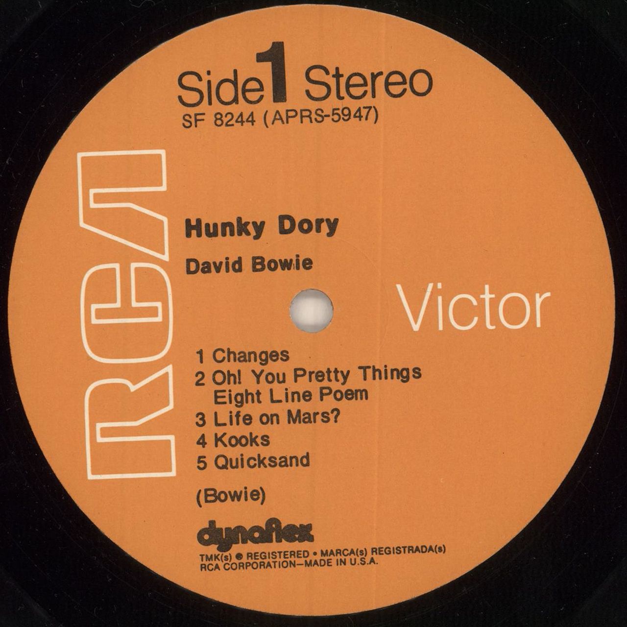 David Bowie Hunky Dory - Dynaflex + Insert - EX US Vinyl LP — RareVinyl.com