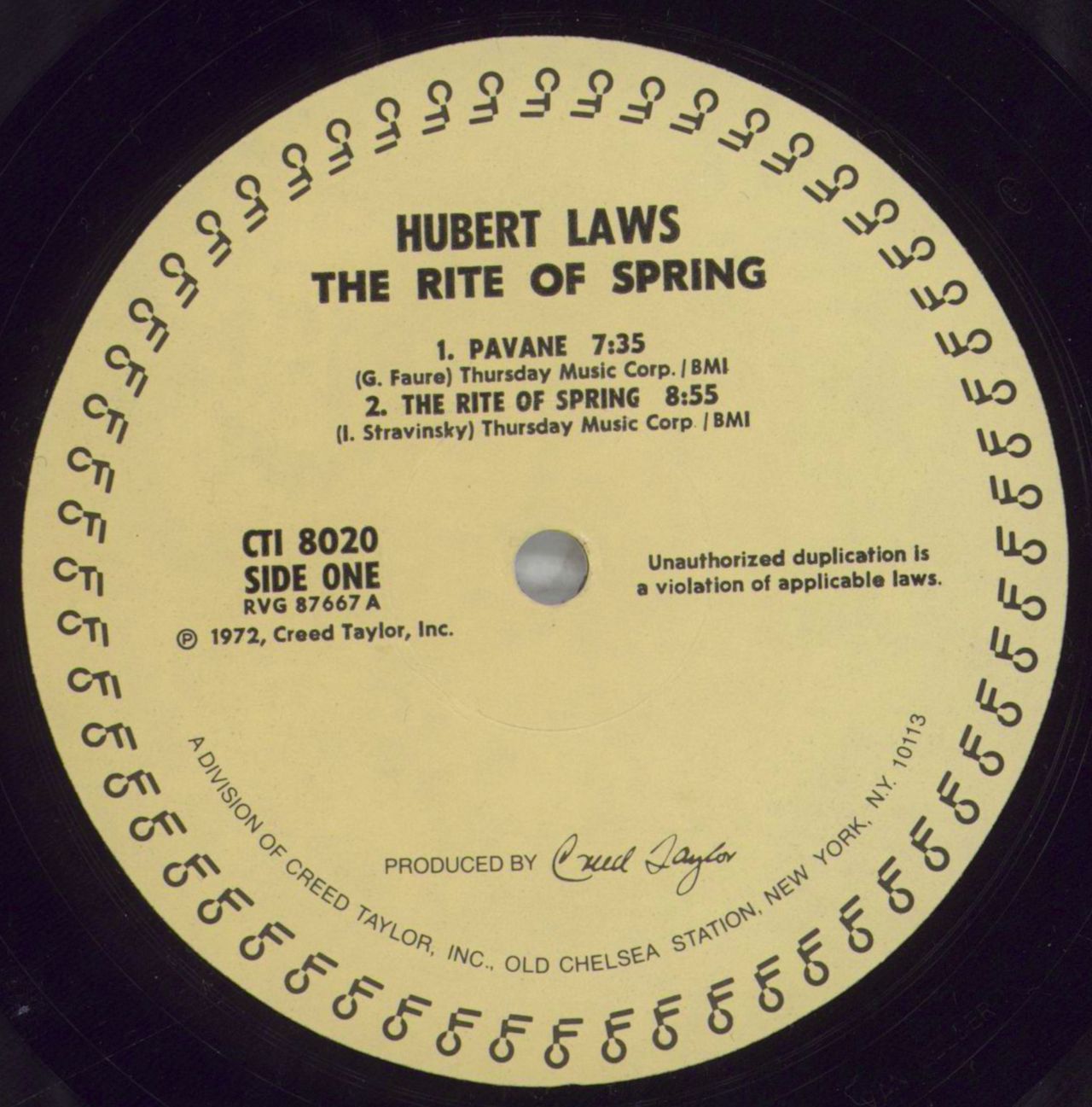 Hubert Laws The Rite Of Spring - shrink US Vinyl LP — RareVinyl.com