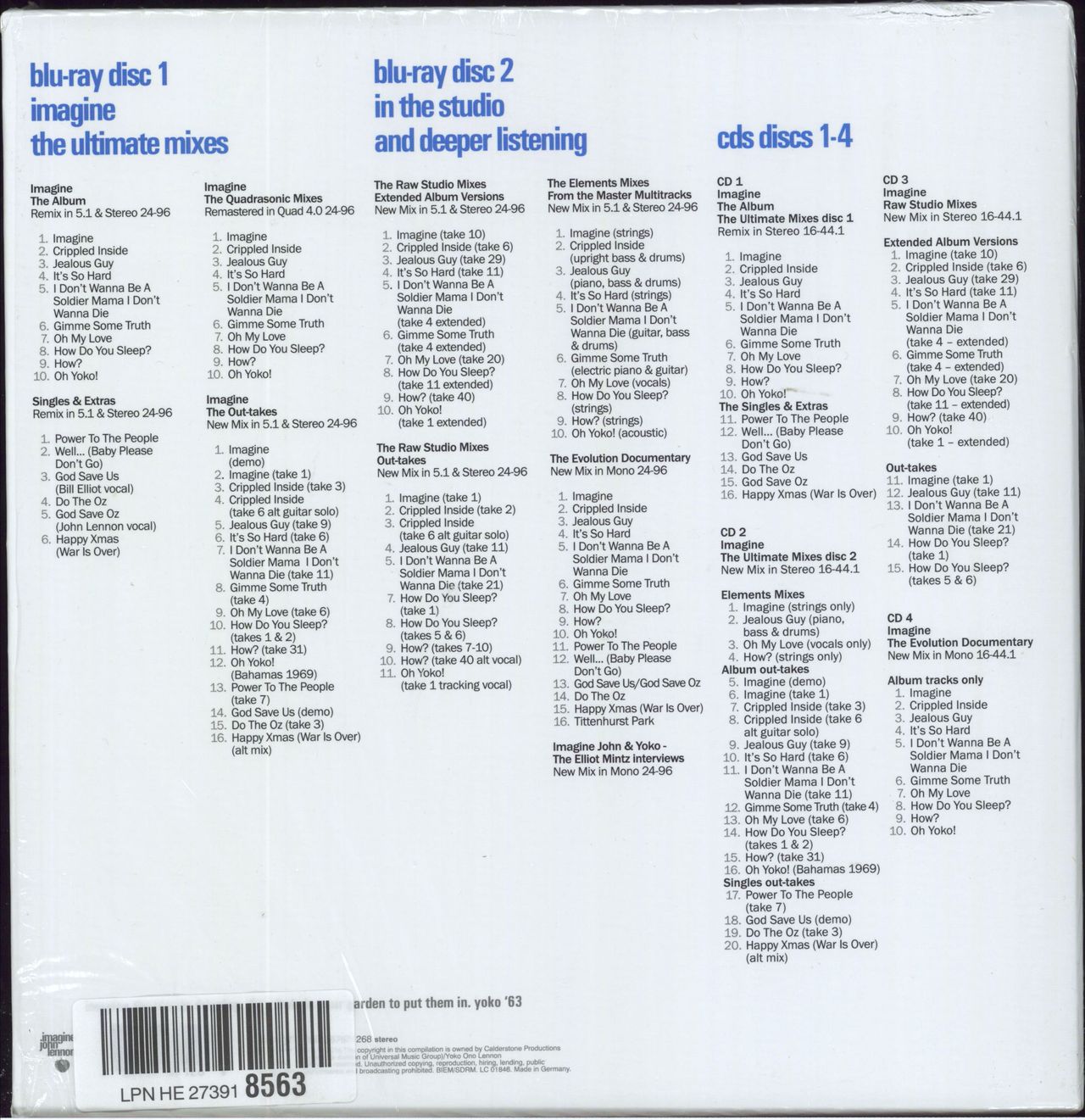 John Lennon Imagine: The Ultimate Collection - Shrink UK Cd album box — RareVinyl.com