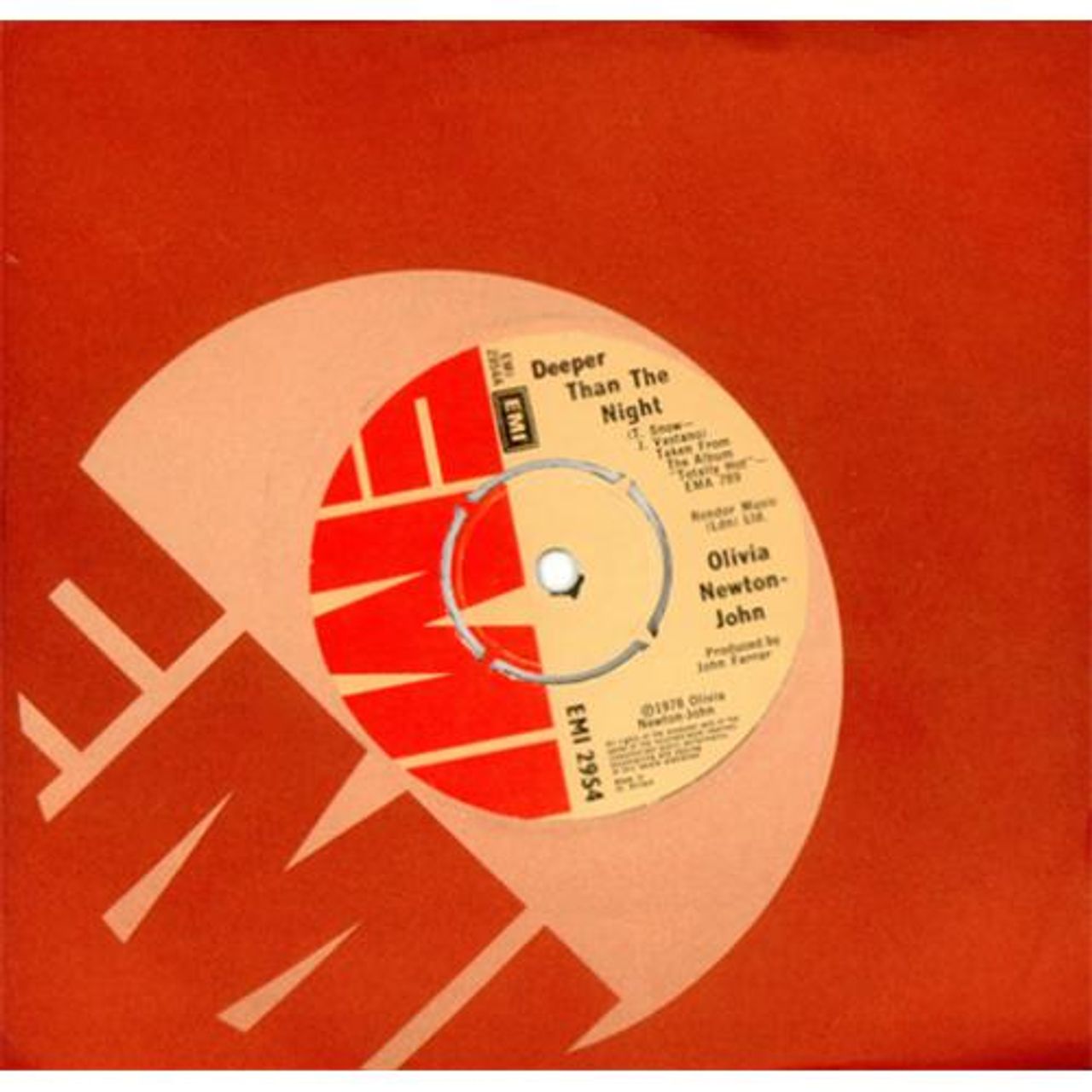 Olivia Newton John Deeper Than The Night UK 7" vinyl — RareVinyl.com