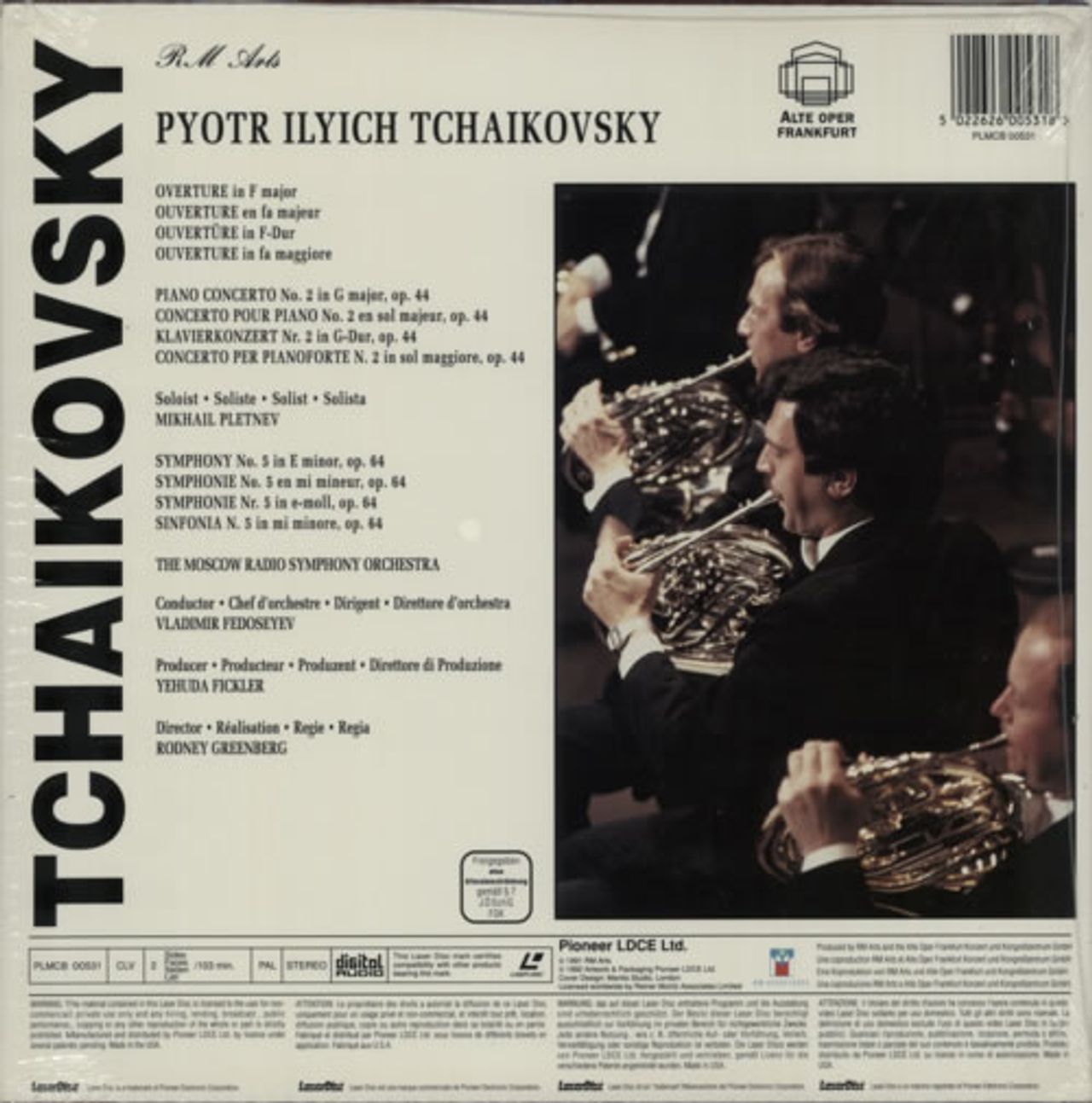 Pyotr Ilyich Tchaikovsky Overture In F Major / Piano Concerto No. 2 ...