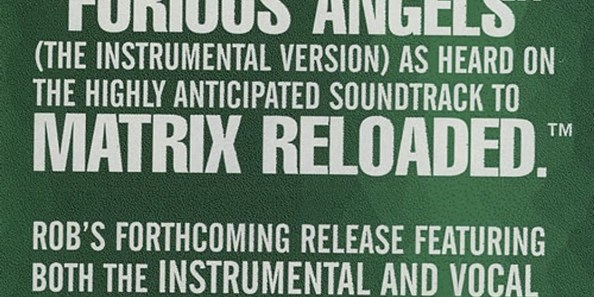 Rob Dougan Furious Angels US Promo CD single — RareVinyl.com