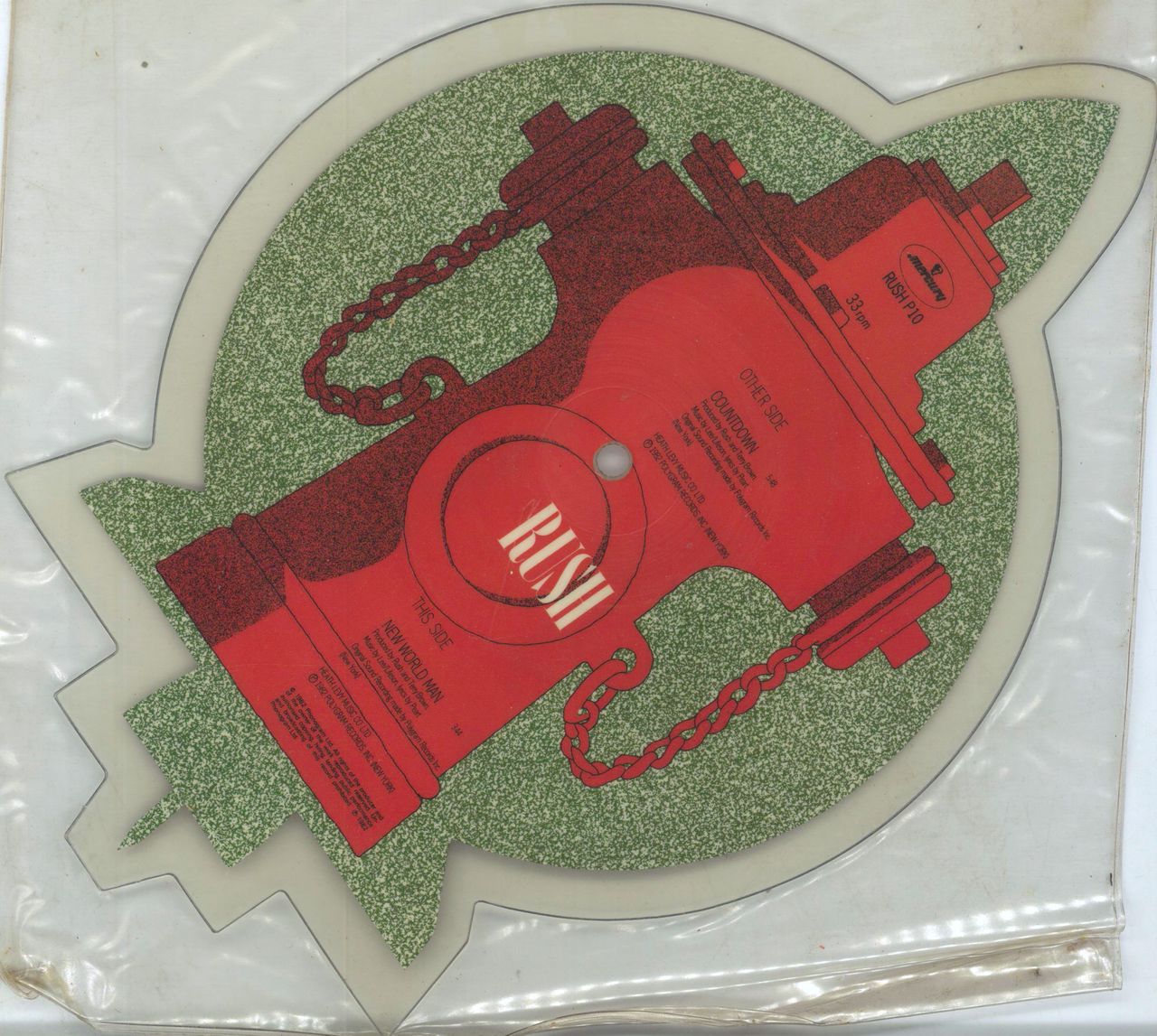 Rush Countdown UK Shaped picture disc — RareVinyl.com