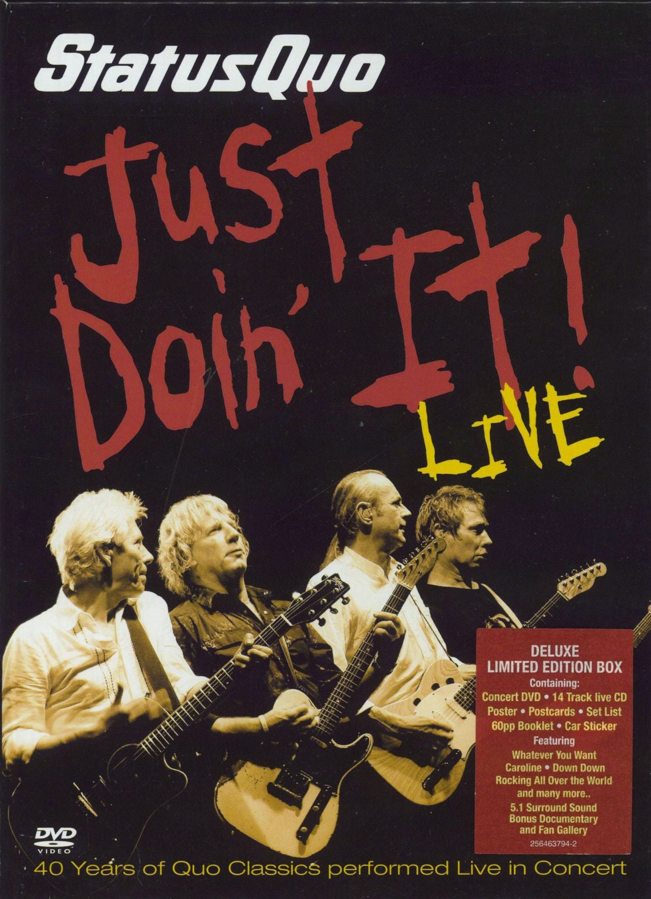 Status Quo Just Doin' It: Live UK 2-disc CD/DVD set — RareVinyl.com