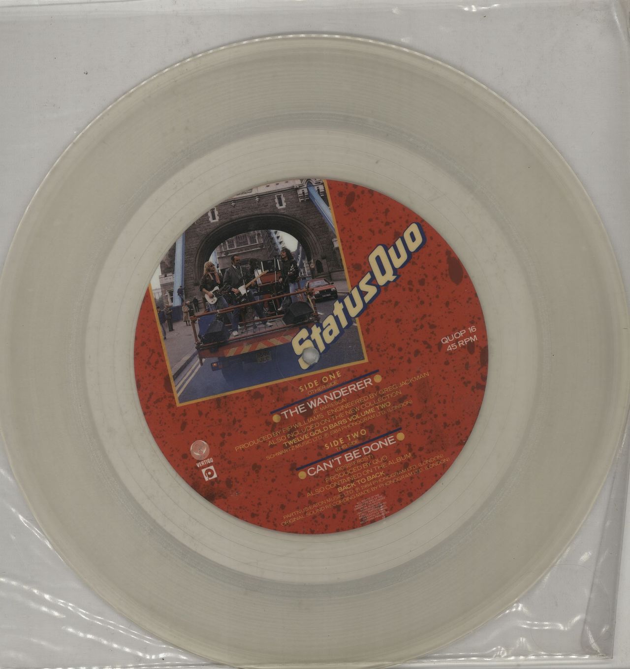 Status Quo The Wanderer UK 12" picture disc — RareVinyl.com