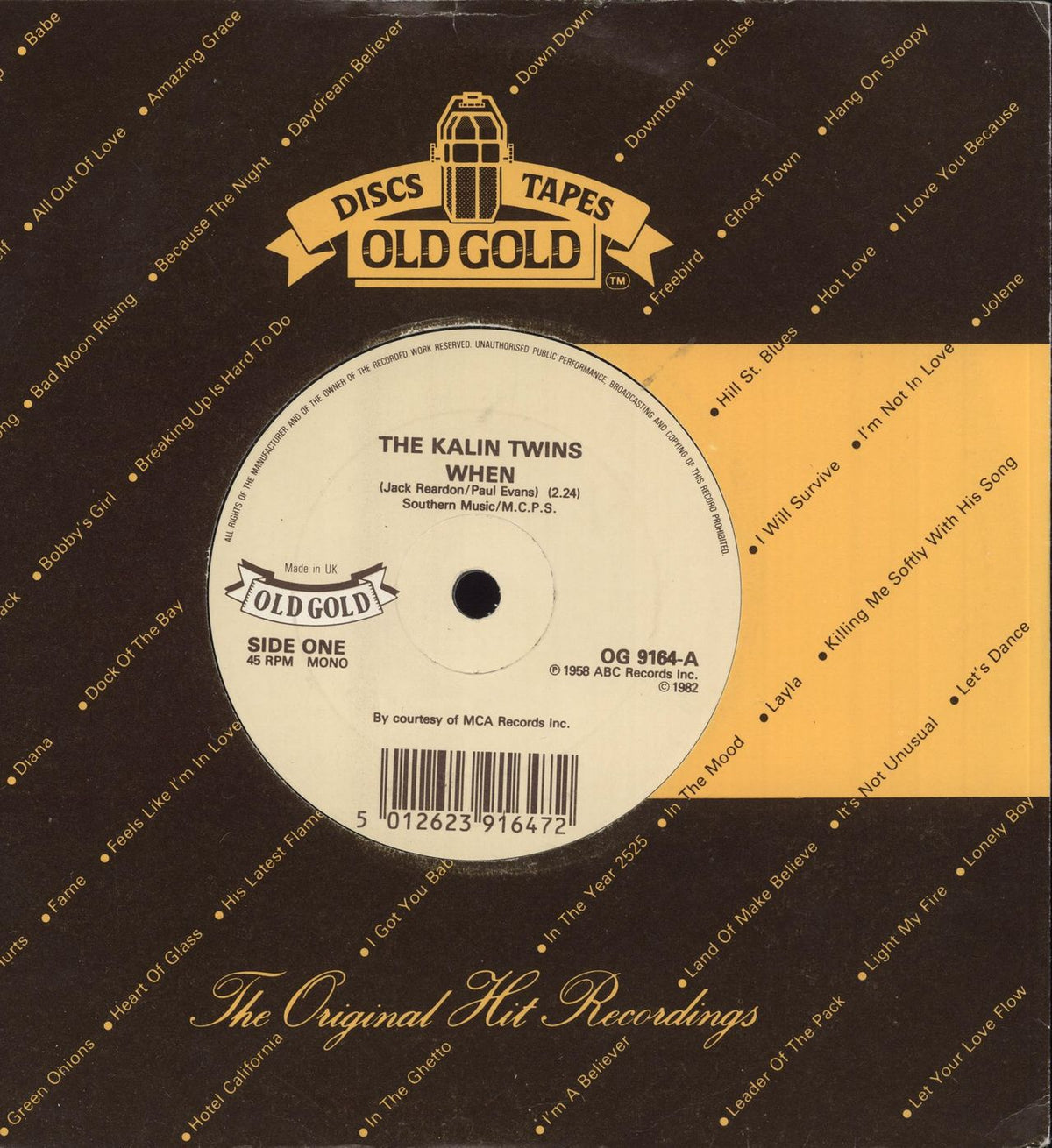 The Kalin Twins When / Born Too Late UK 7" vinyl — RareVinyl.com